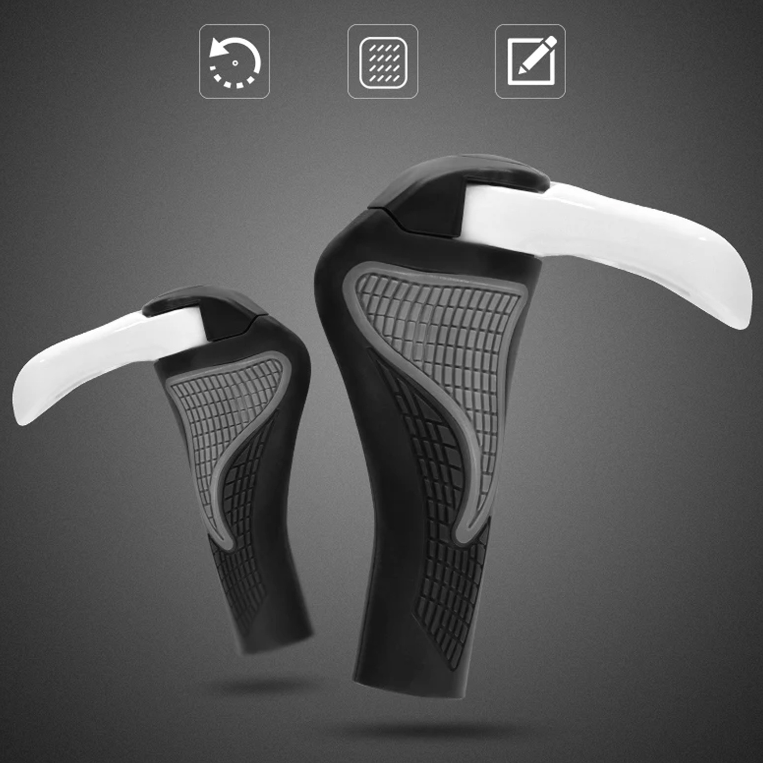 Chwyty gripy rowerowe rączki rogi do kierownicy roweru ergonomiczne ...