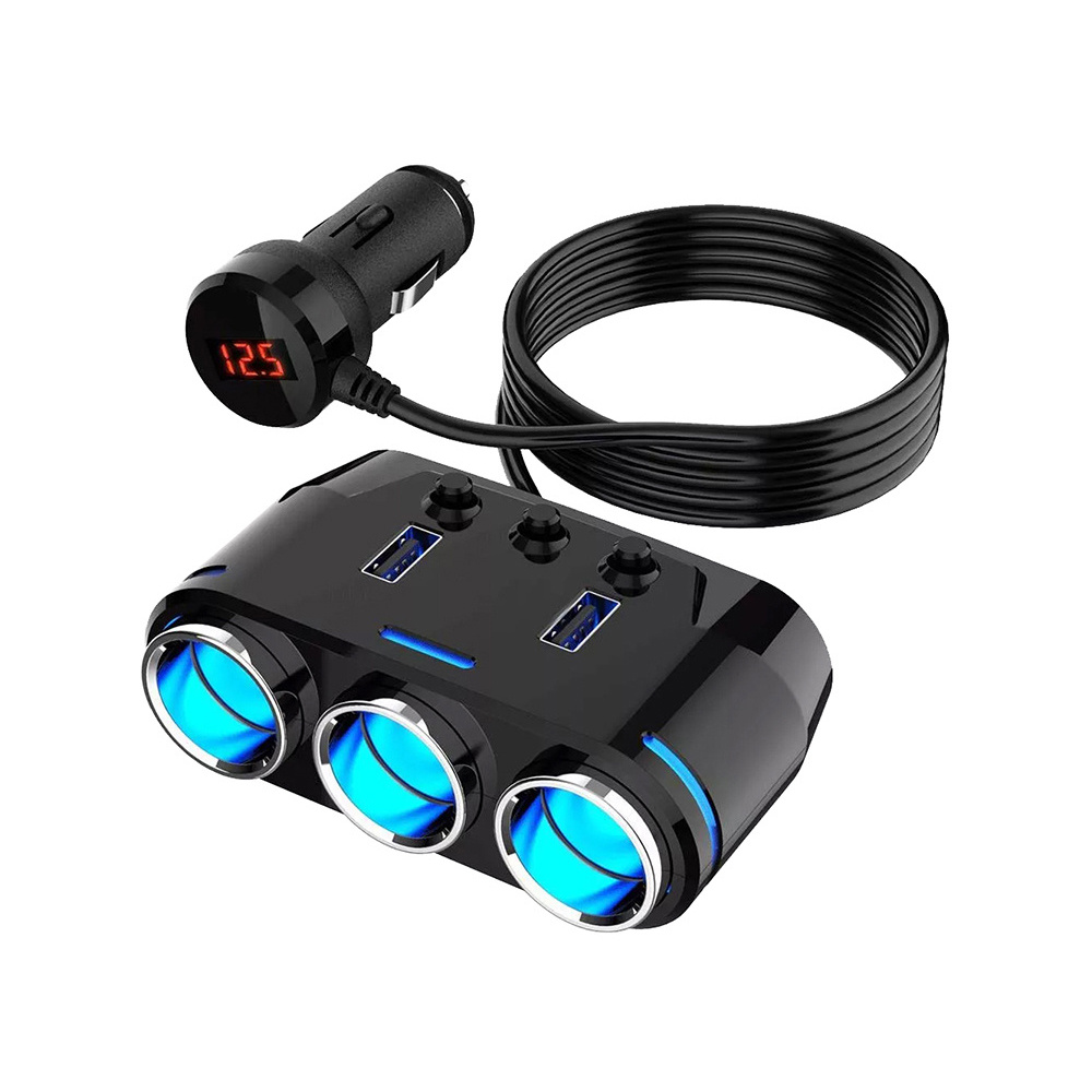 Rozdzielacz rozgałęźnik adapter samochodowy gniazda do zapalniczki 2x USB Ładowarka 12V 24V 3,1A ...